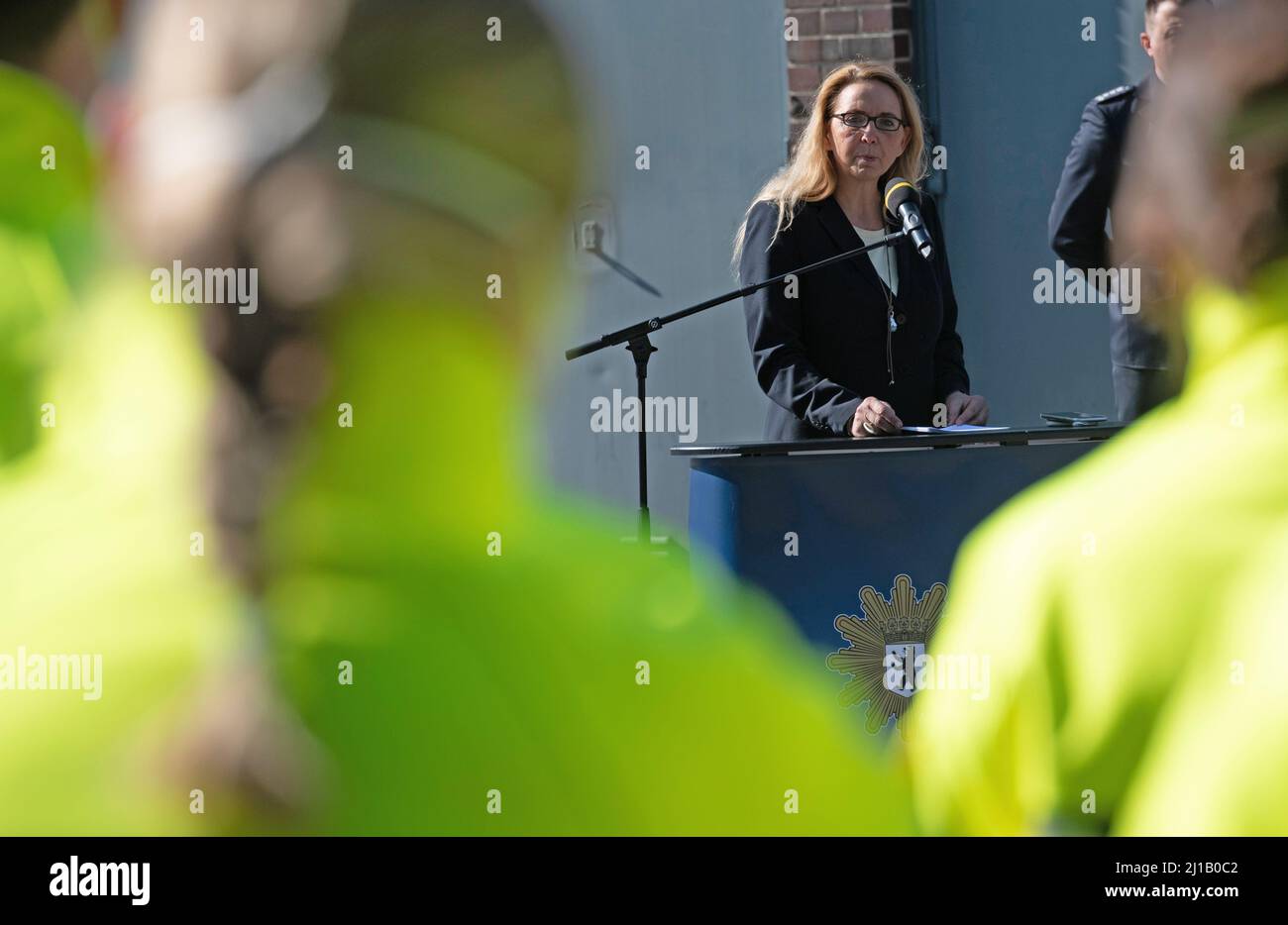 Berlin, Germany. 24th Mar, 2022. Berlin's police chief Barbara Slowik ...