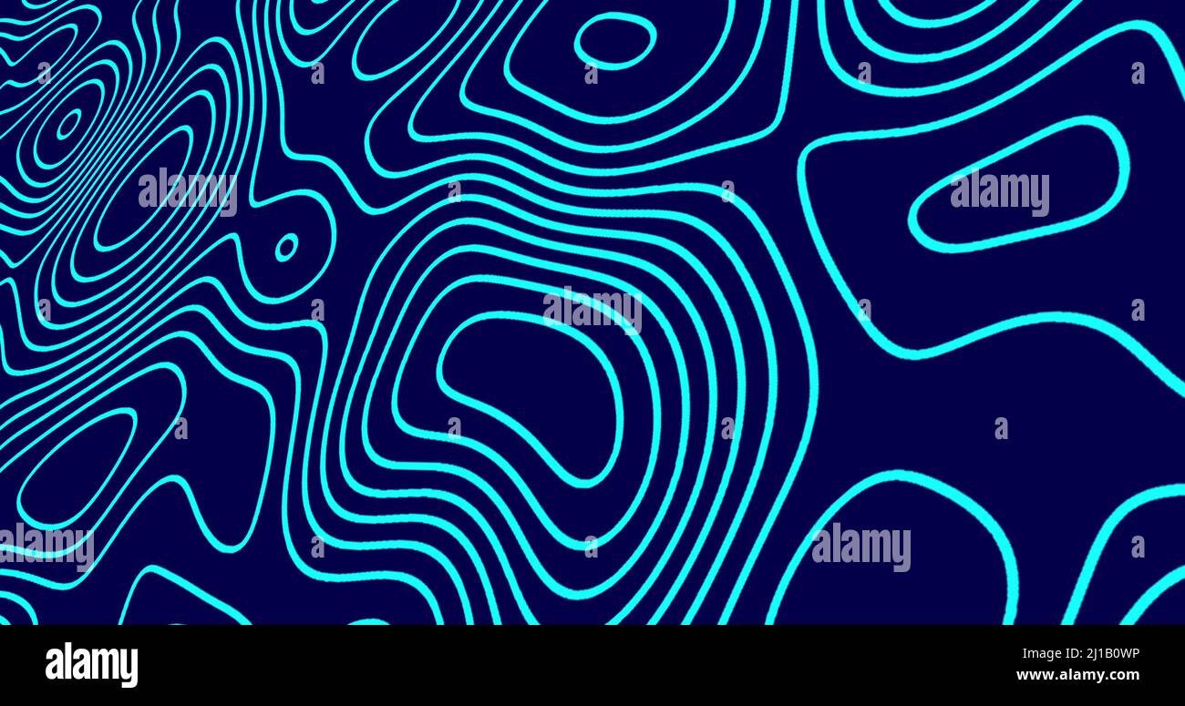 Image of blue line trails moving in hypnotic motion on seamless loop on ...