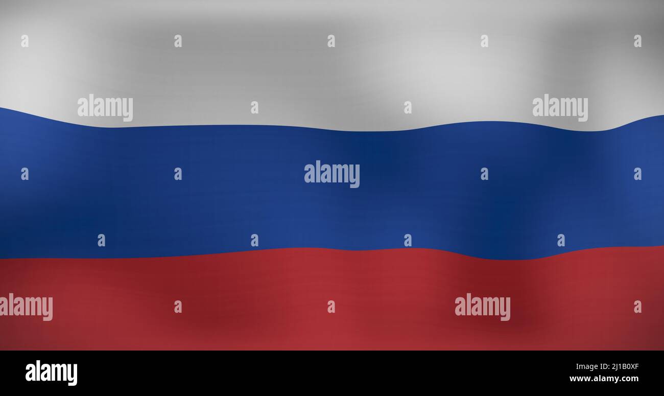 Image of moving and floating flag of russia Stock Photo - Alamy