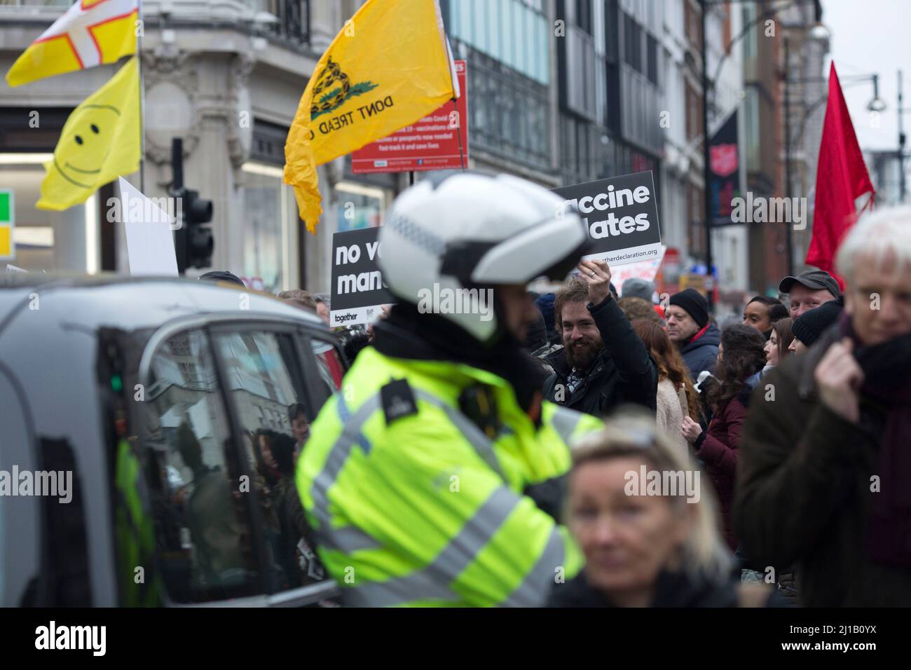 Participants march during a World Wide Rally for Freedom in central ...