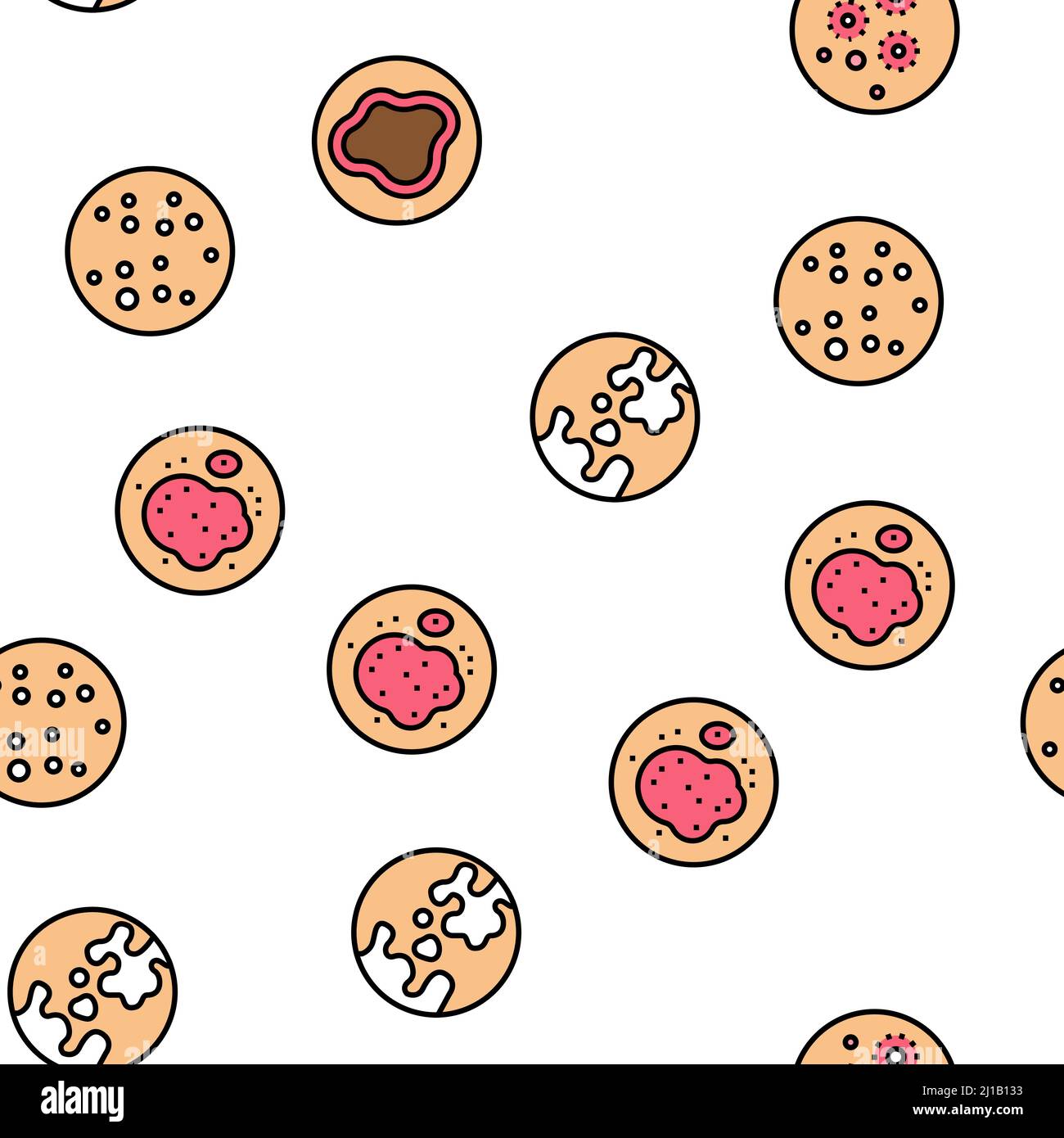 Skin Disease Symptom Vector Seamless Pattern Stock Vector Image & Art ...