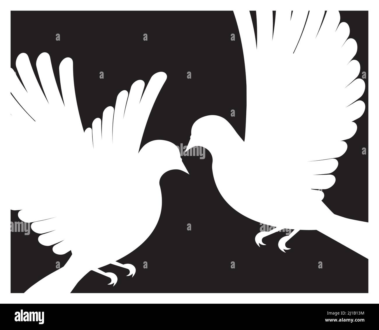 White dove flying symbol love hi-res stock photography and images - Alamy