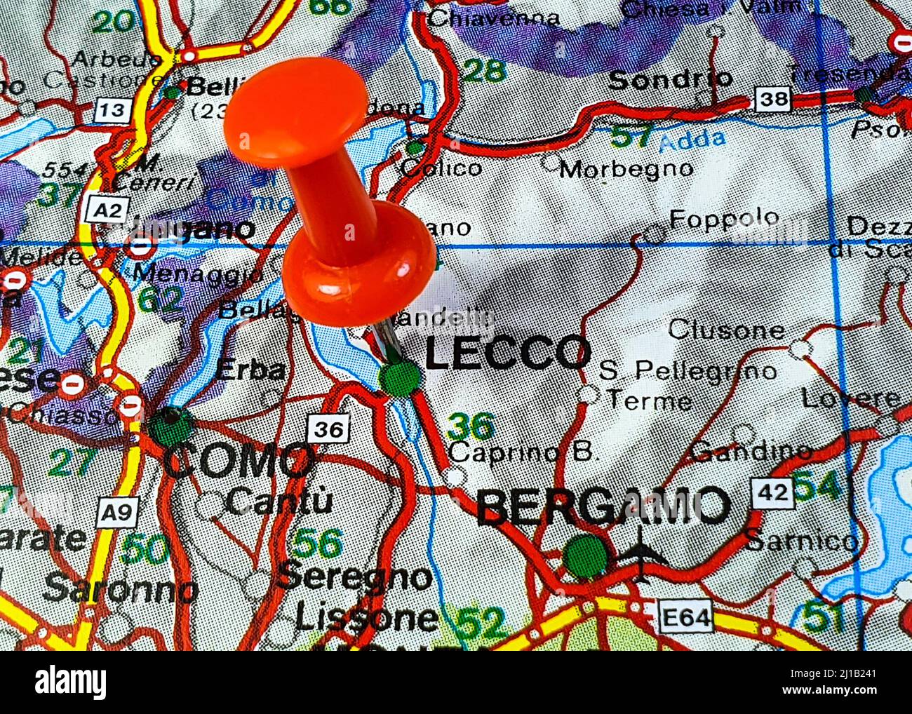 Map of lecco hi-res stock photography and images - Alamy