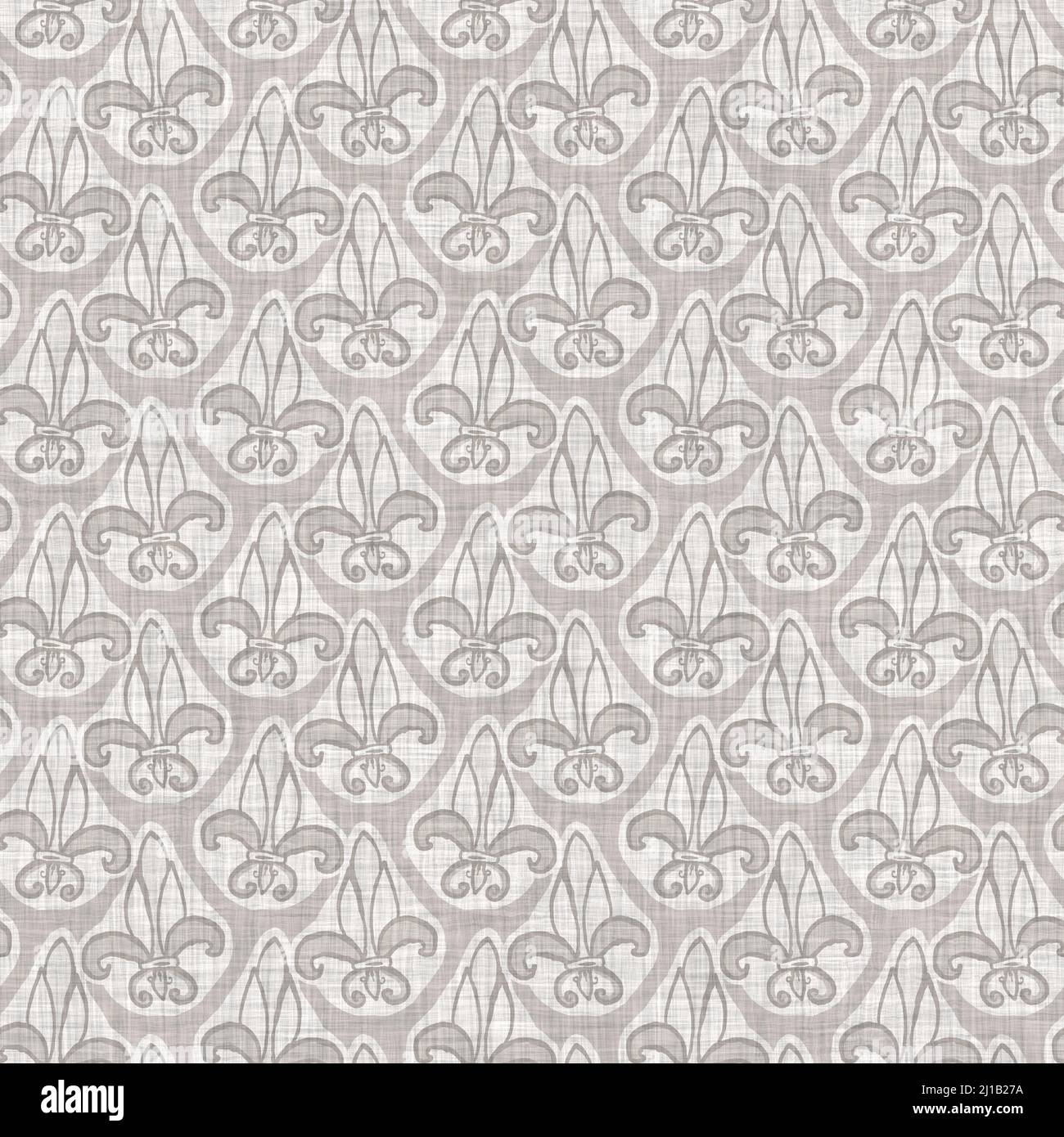 French fleur de lis royal lily seamless pattern. Farmhouse cottage ...