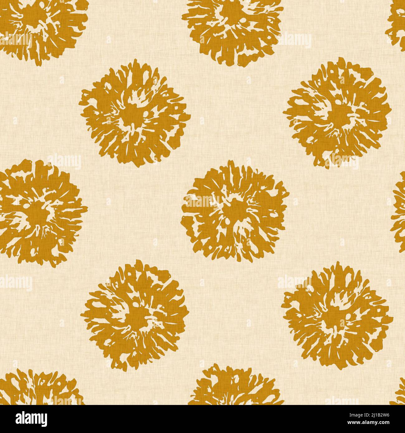 Gender neutral flower seamless raster background. Simple whimsical 2 ...