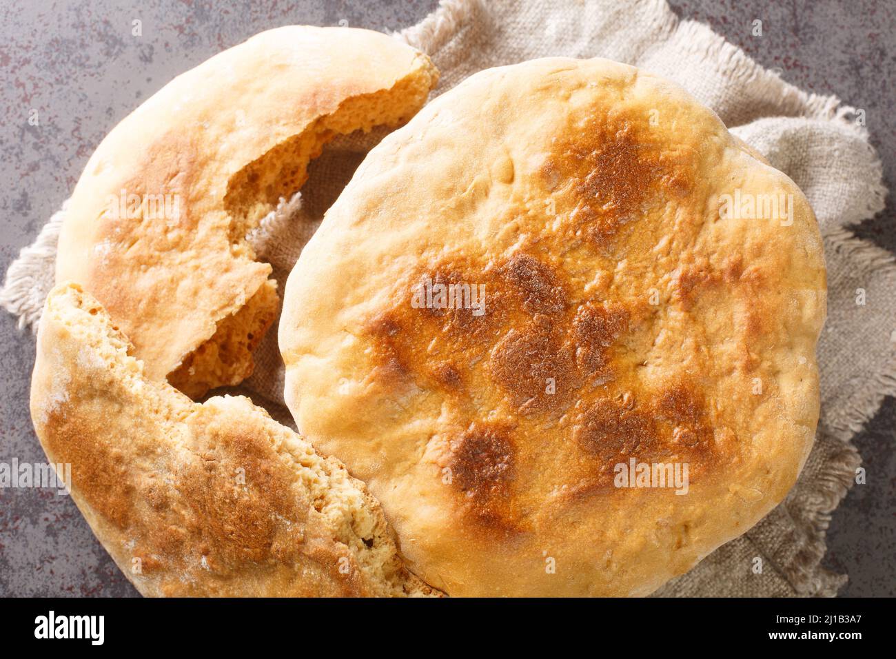 Palyanytsya fragrant Ukrainian bread with a crispy crust closeup in the ...