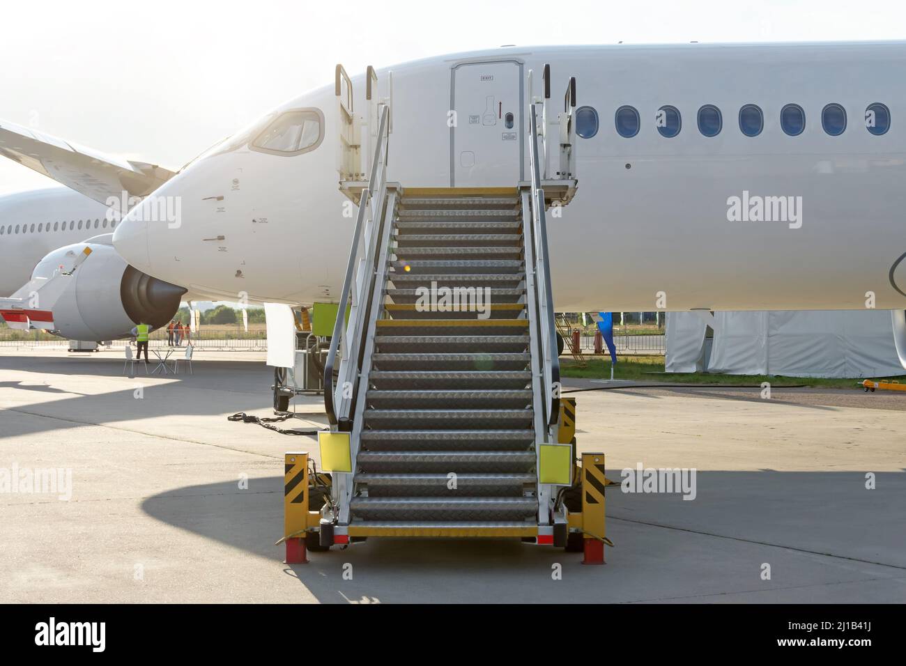 Stairs on luxury private jet hi-res stock photography and images - Alamy