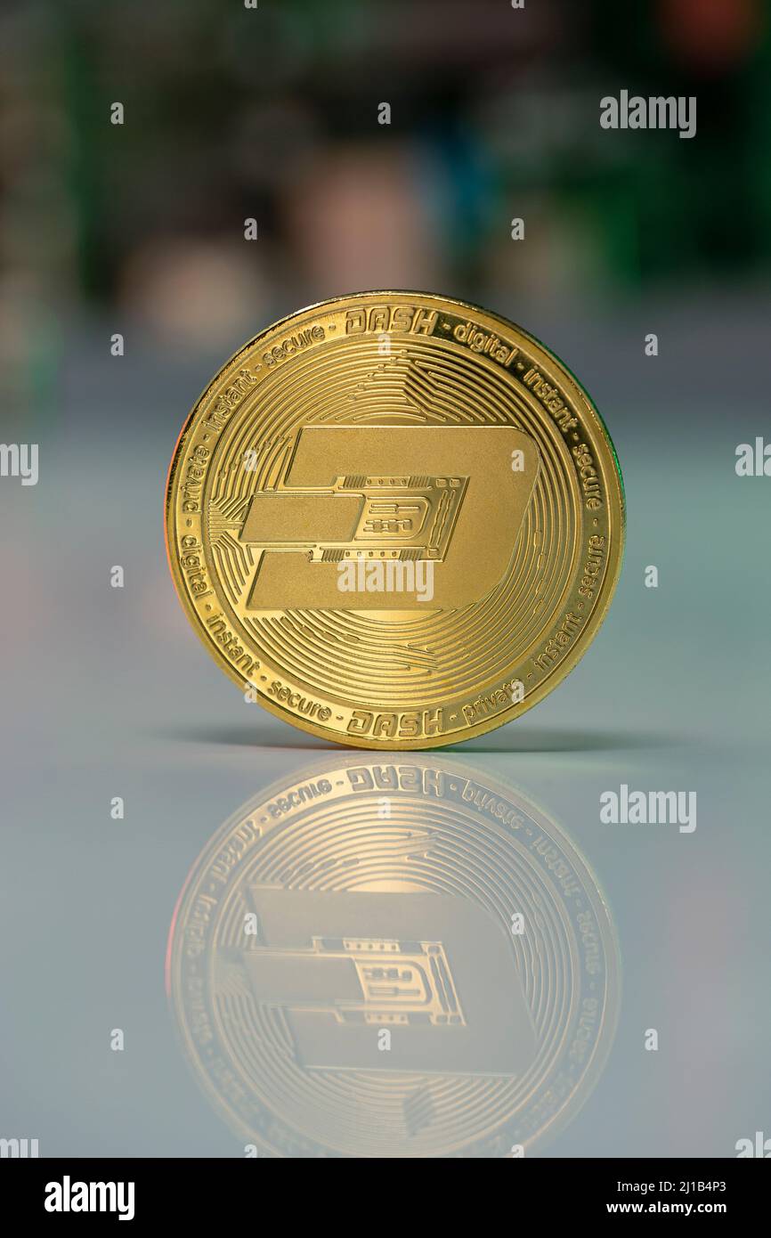 Bitcoin physical coin lit hi-res stock photography and images - Alamy