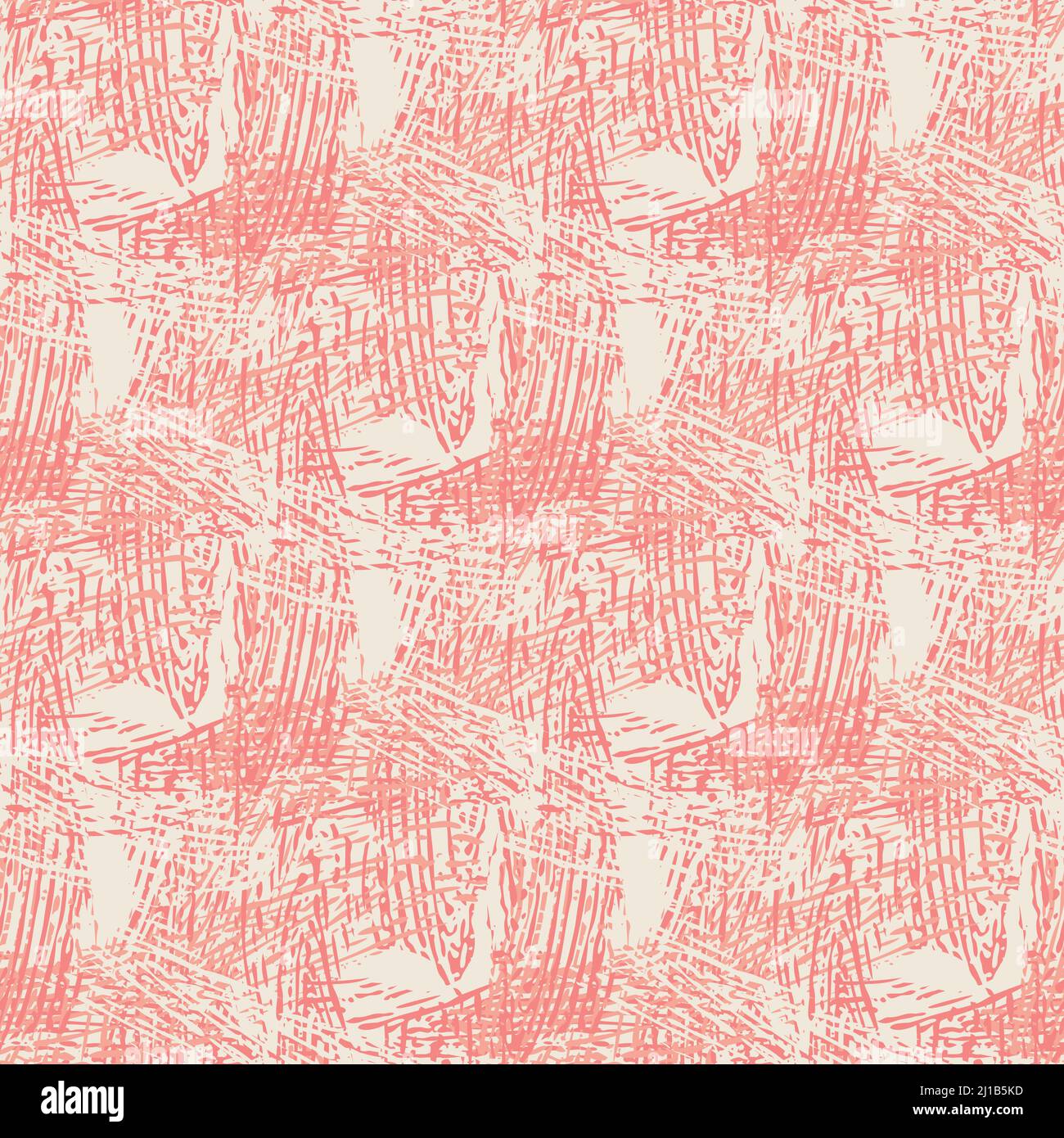 Scratch painting style seamless vector texture pattern background. Pink ...