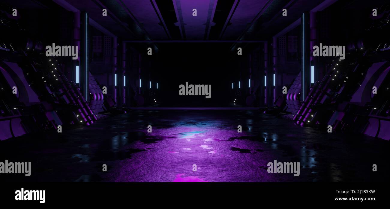 Modern Futuristic CyberSteampunk Metaverse Empty Showroom Metaverse ...
