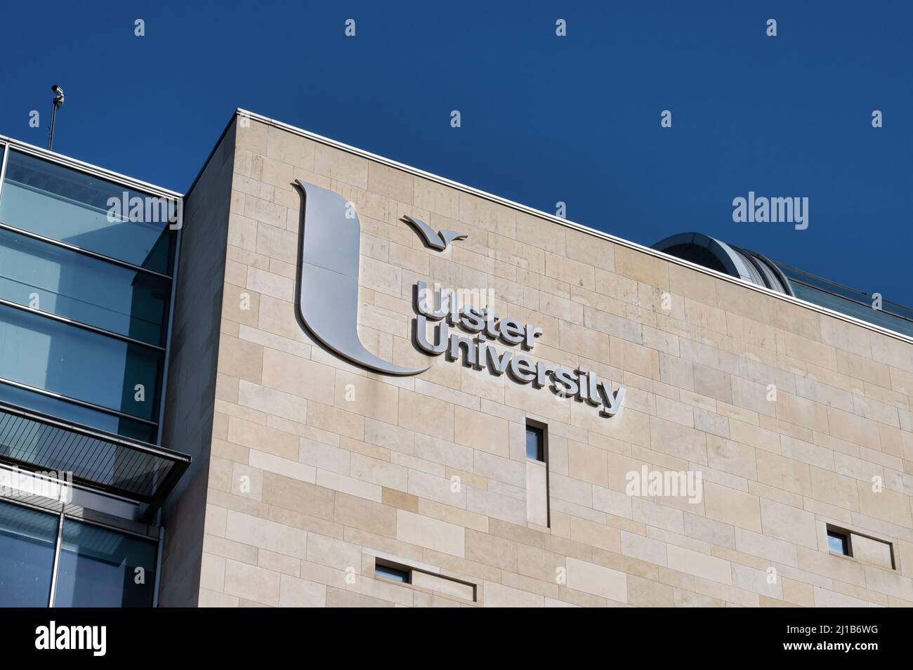 Belfast, UK- Feb 21, 2022:Ulster Univisity in Belfast Northern Ireland ...