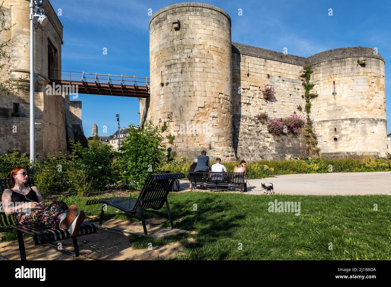 GARDENS IN FRONT OF THE TOWERS OF THE FORTIFIED WALLS OF WILLIAM THE ...