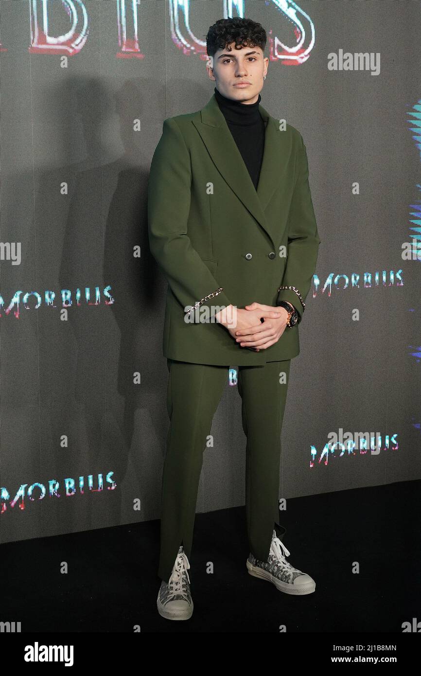 Hamza Zaidi attends the photocall of 'Morbius' premiere in Madrid ...