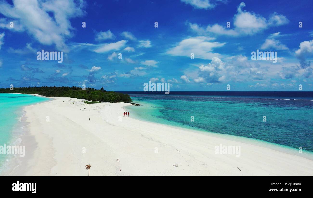 Group of women on the beach in Fulhadhoo Island, The Maldives Stock ...