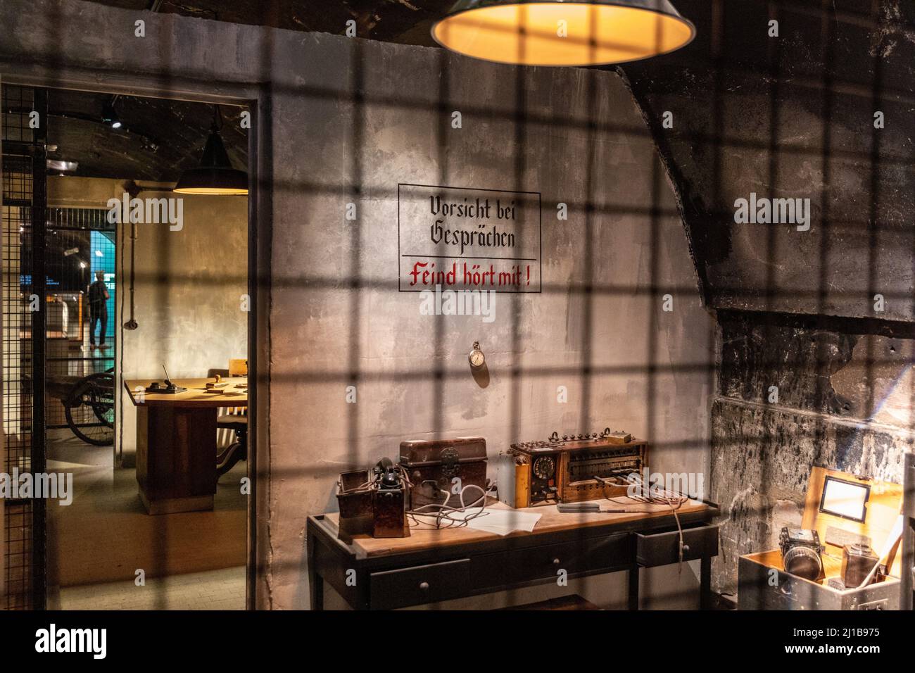 OFFICE INSIDE GENERAL RICHTER'S UNDERGROUND BUNKER, CAEN MEMORIAL ...