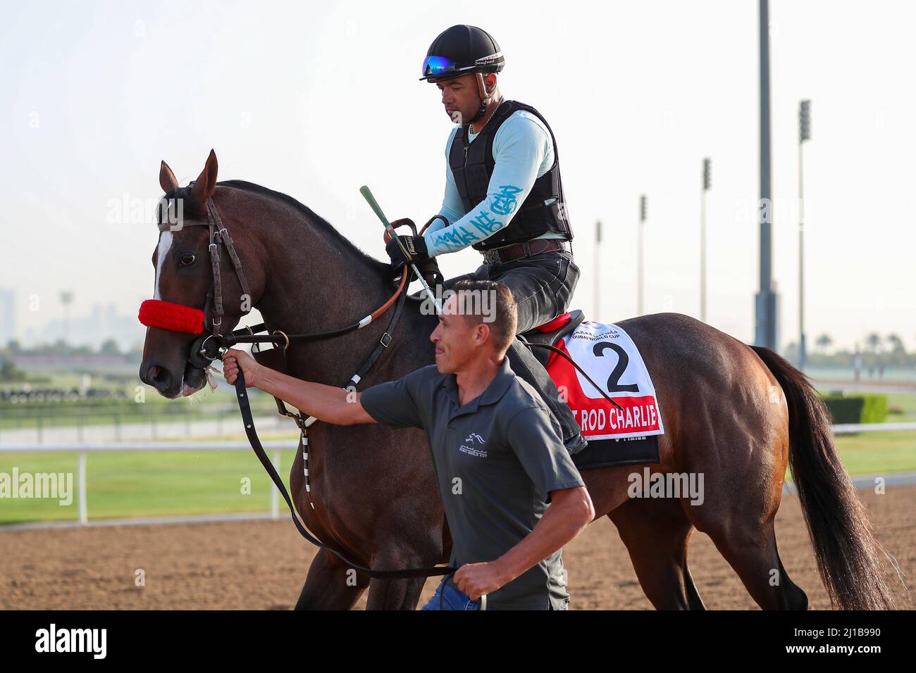 Dubai, USA. 23rd Mar, 2022. March 23, 2022: Hot Rod Charlie exercises ...