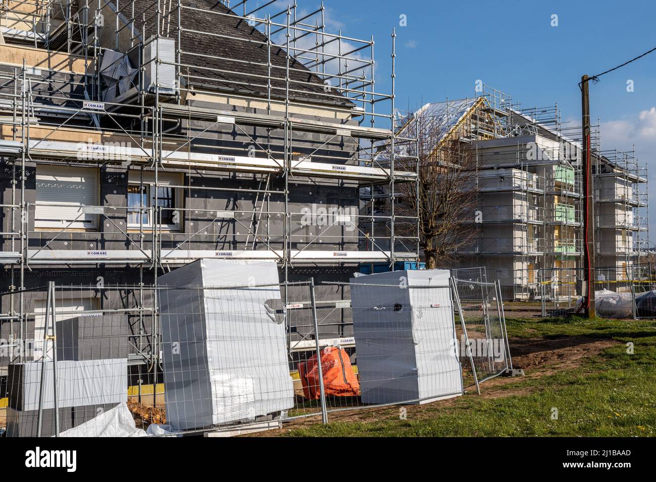 EXTERNAL INSULATION WORKS ON A FACADE, SUBSIDIZED HOUSING BUILDING ...