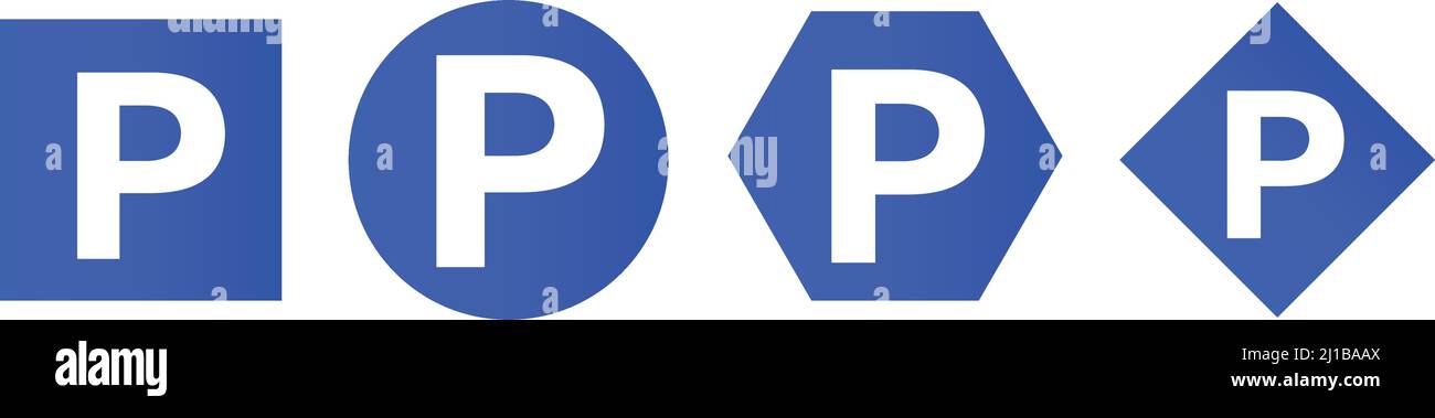 A set of parking lot icons. Motor pool. Editable vector Stock Vector ...