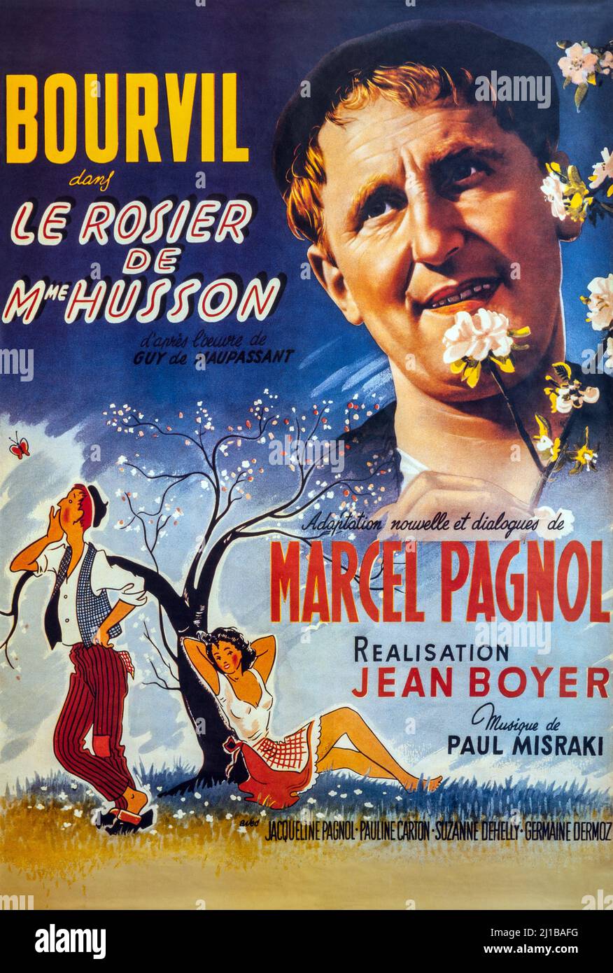 POSTER FOR THE FILM 'LE ROSIER DE MADAME HUSSON' BY JEAN BOYER FILMED ...