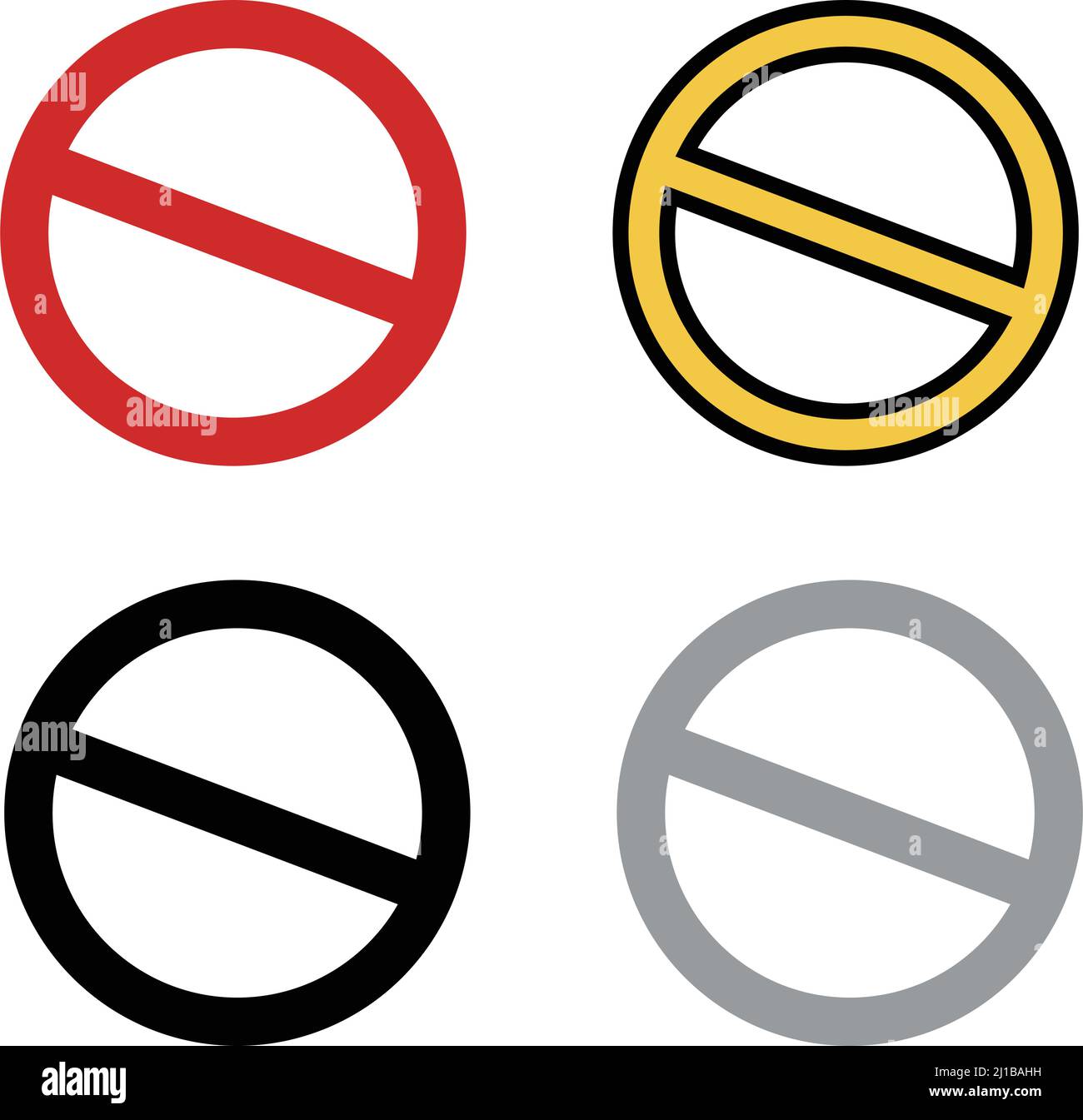 A prohibition or warning. Stop sign icons. Editable vector Stock Vector ...