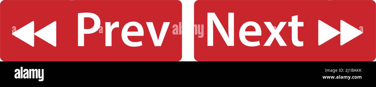 Previous and Next button set. Editable vector Stock Vector Image & Art ...