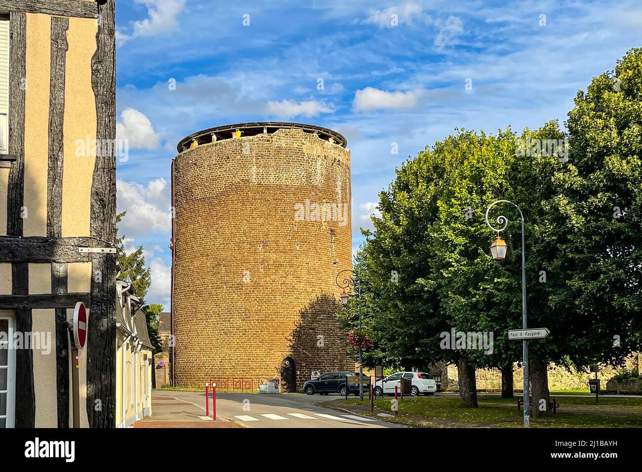 THE GREY TOWER, FORMER KEEP OF GRISON (CHALKY SANDSTONE) BUILT IN 1204 ...
