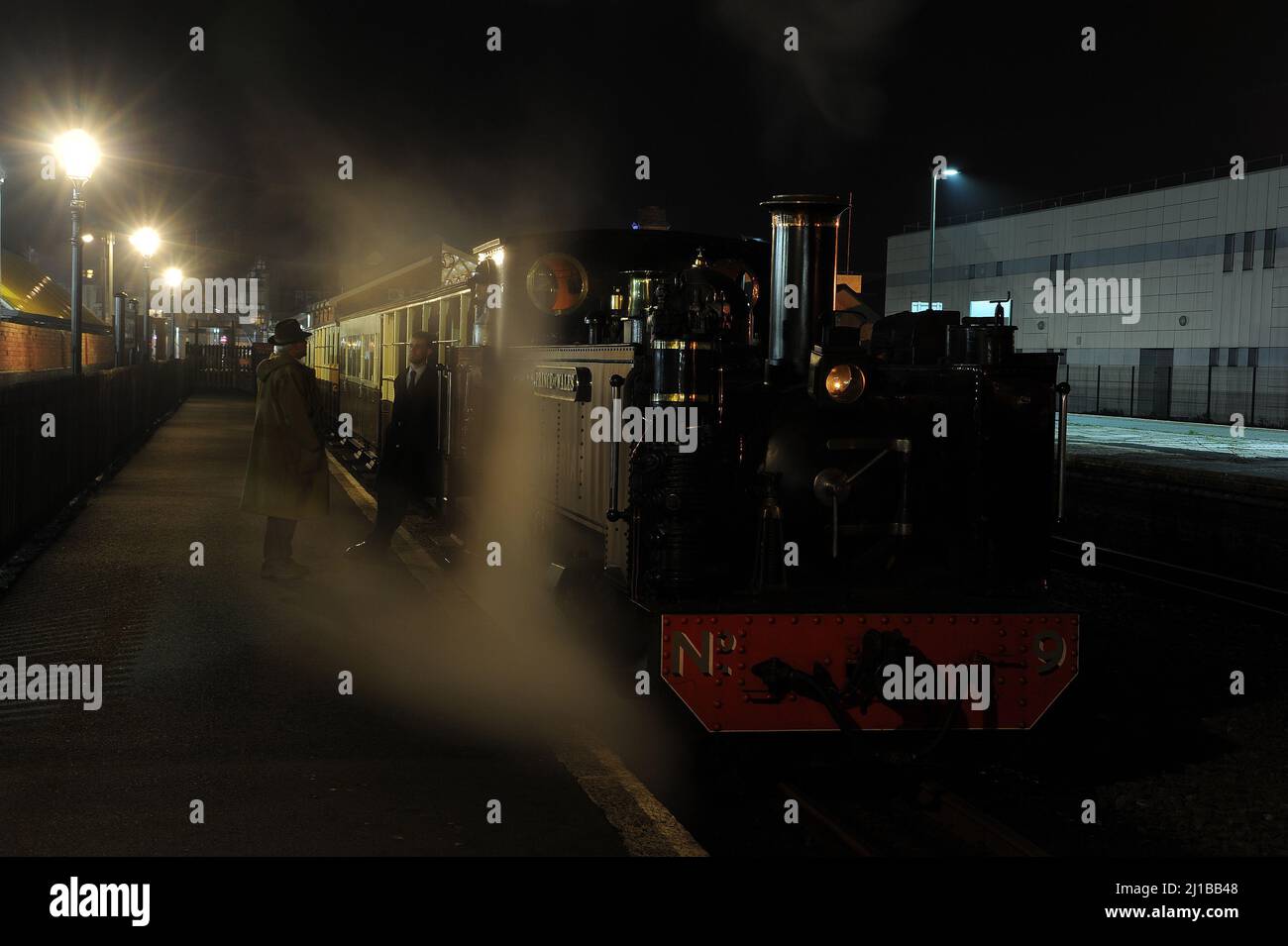 "Prince of Wales" and train at Aberystwyth Station Stock Photo - Alamy