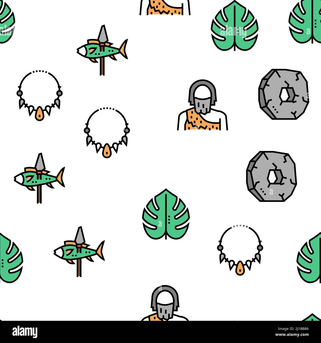 Prehistoric Period Vector Seamless Pattern Stock Vector Image & Art - Alamy