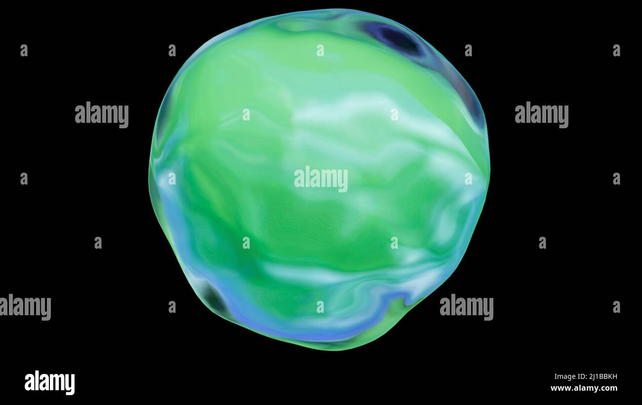 The hi-tech green water drop icon. 3D rendering Stock Photo - Alamy