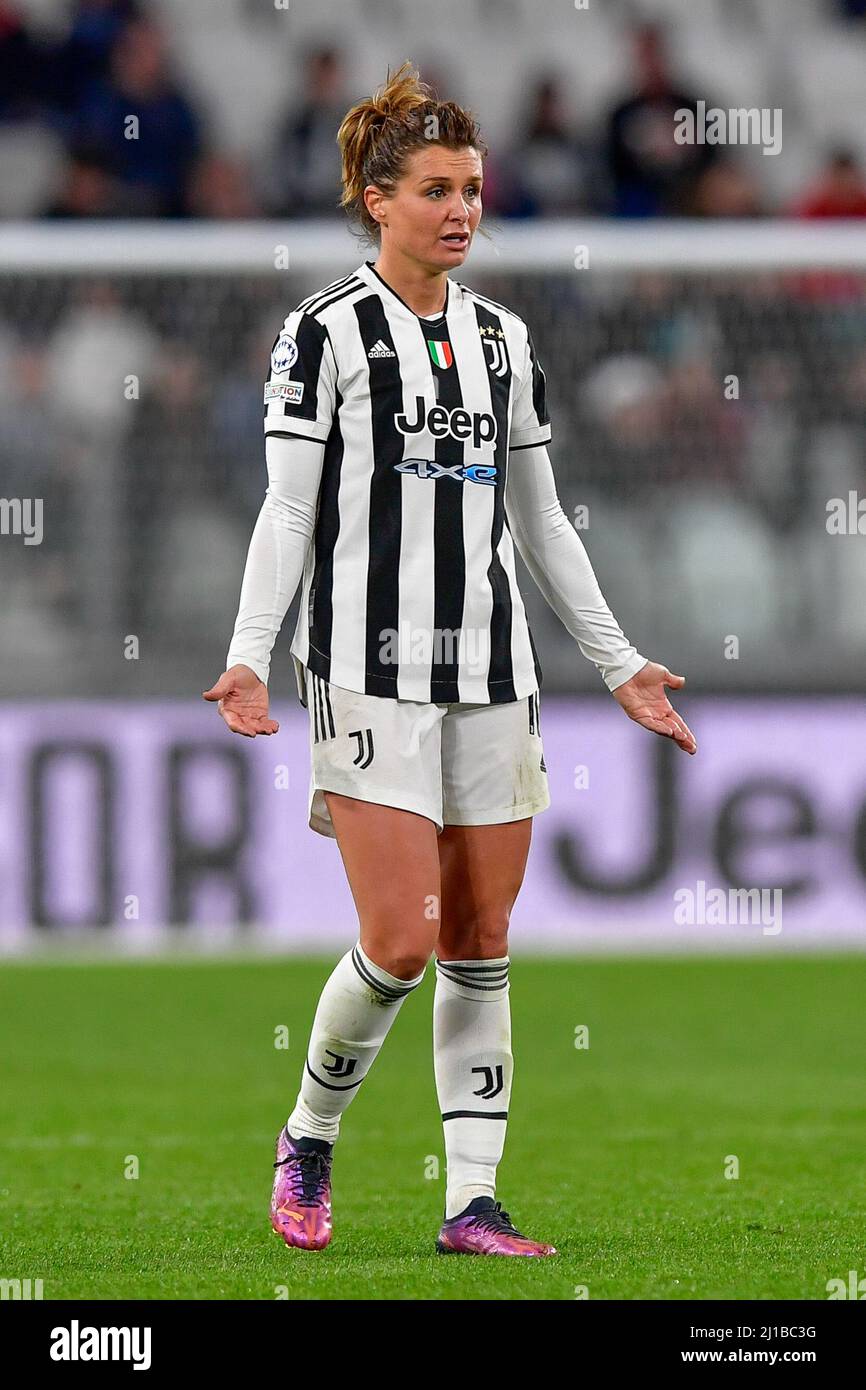 Turin, Italy. 23rd Mar, 2022. Cristiana Girelli (10) of Juventus seen ...