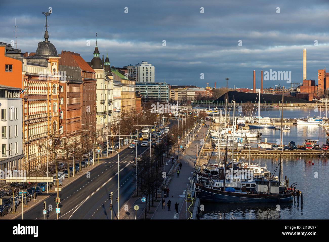 KRUUNUNHAKA QUARTER WITH THE CRUISE AND CARGO PORT AND THE MARINA AND ...