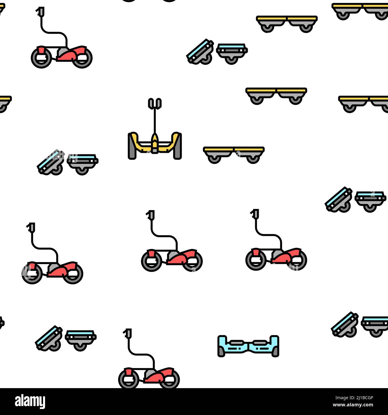 Personal Transport Vector Seamless Pattern Stock Vector Image & Art - Alamy