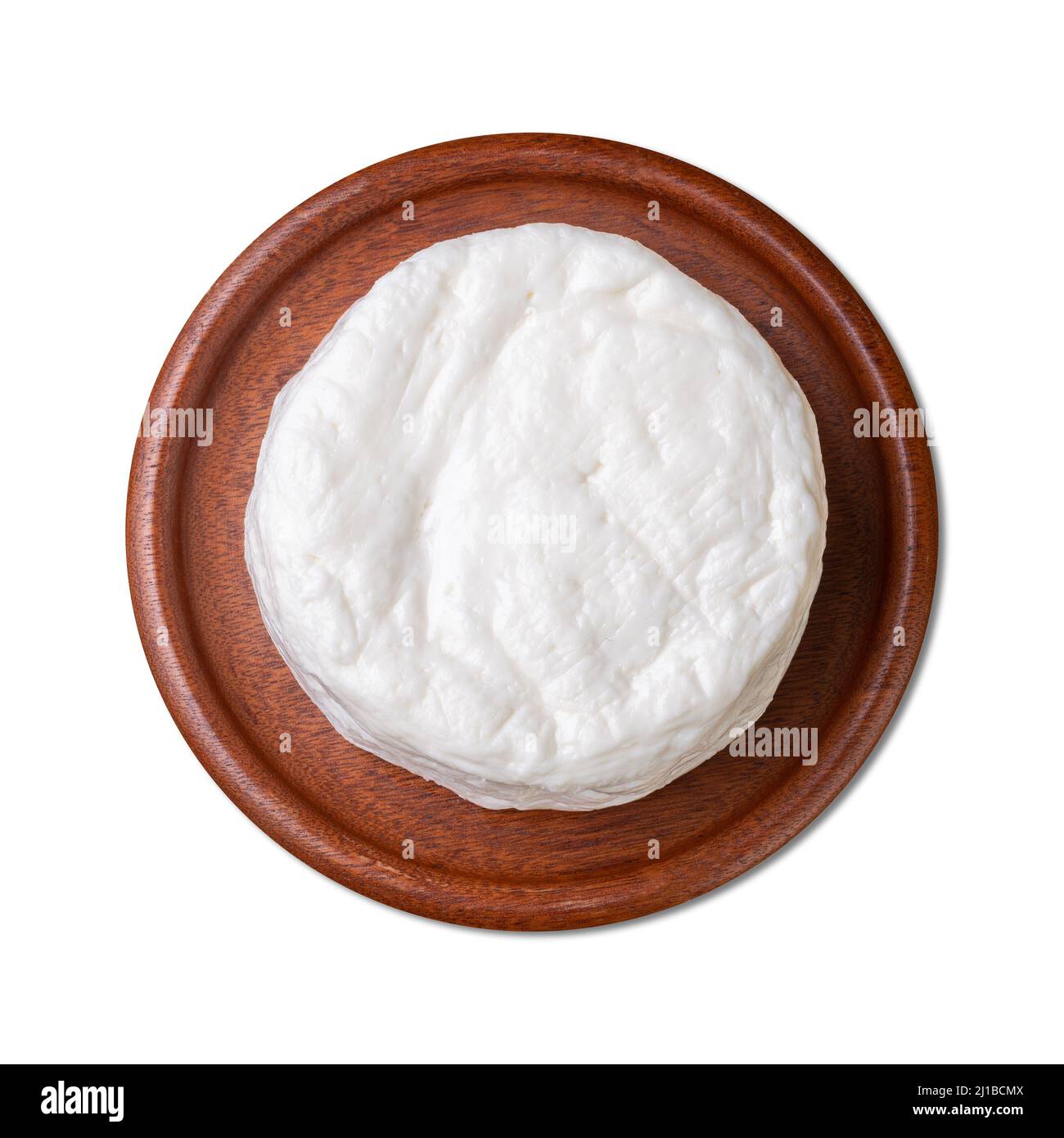 Frescal cheese, typical brazilian fresh white cheese isolated over ...