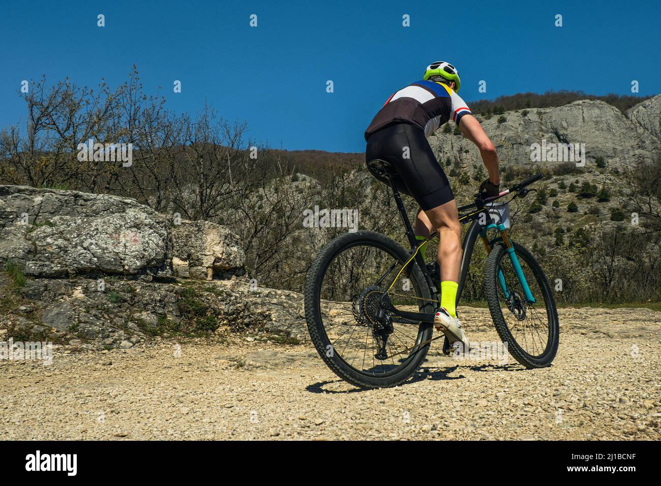 Male cyclist mountain bike hi-res stock photography and images - Alamy