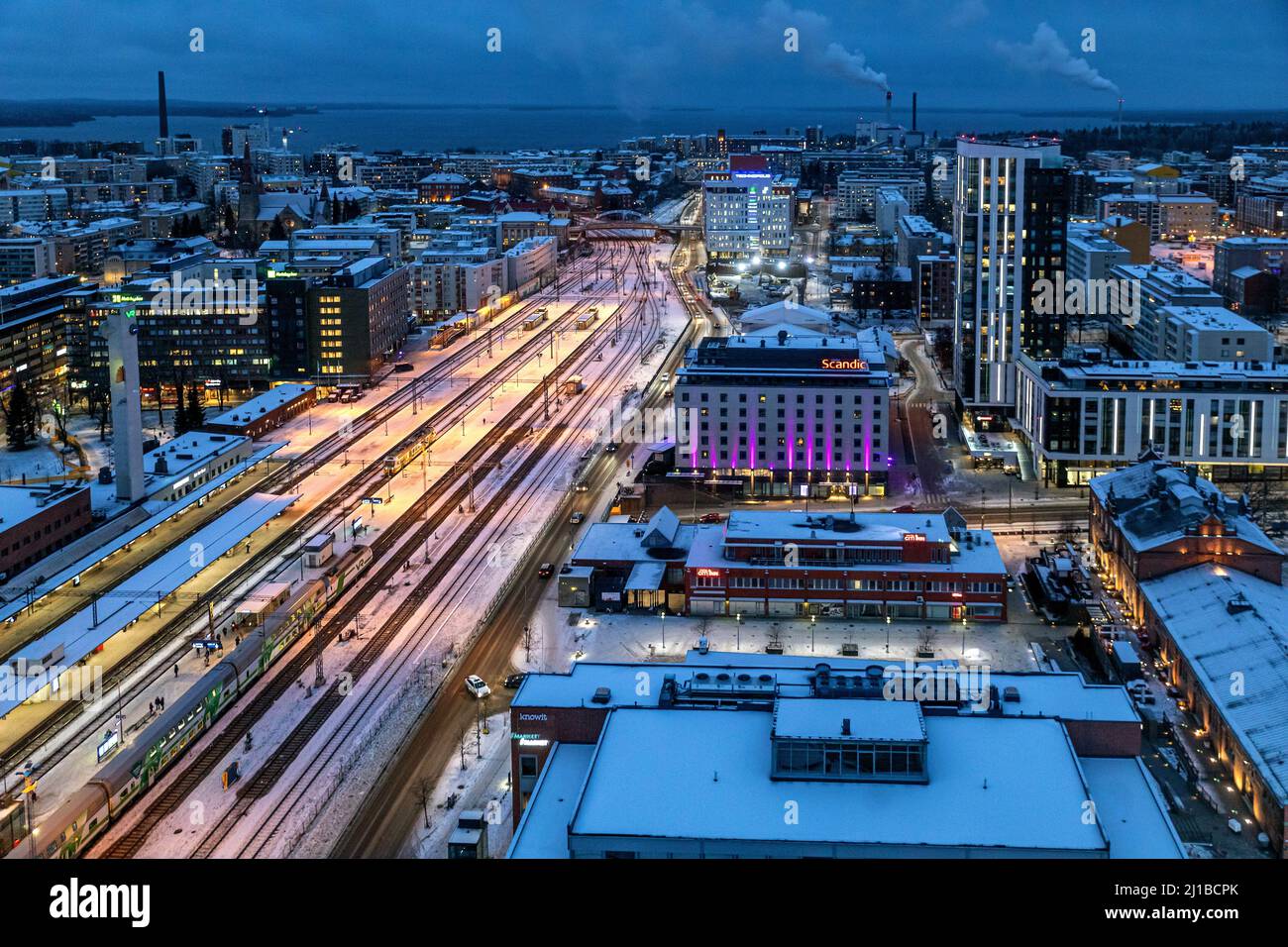 CITY CENTER AND MAIN TRAIN STATION SEEN FROM THE PANORAMIC MORO SKY BAR ...