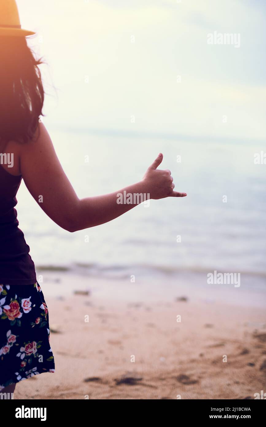 Hang ten gesture hi-res stock photography and images - Alamy