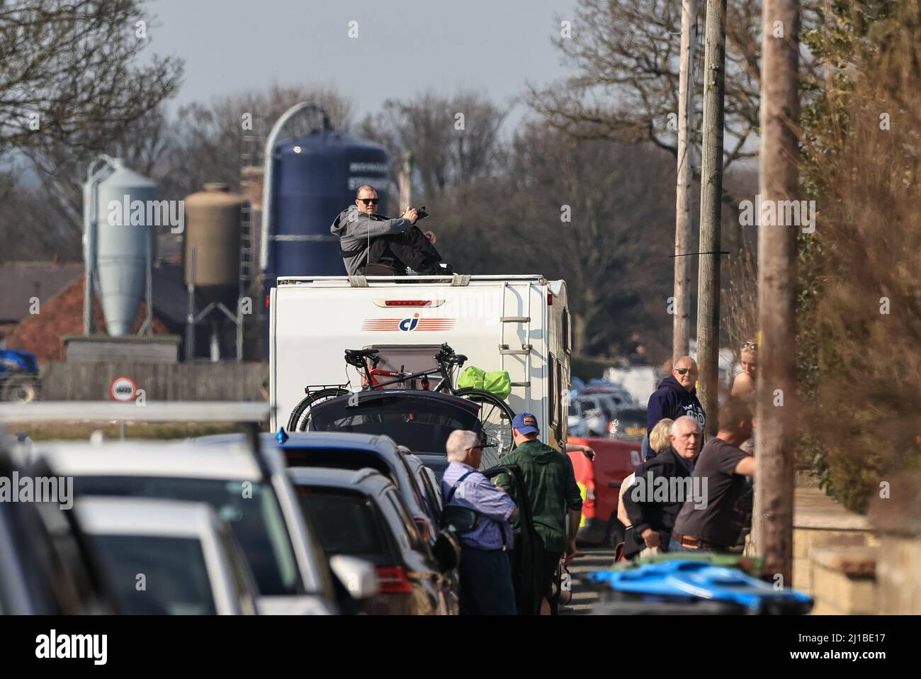 Aviation enthusiasts prepare their camera equipment ready for this ...