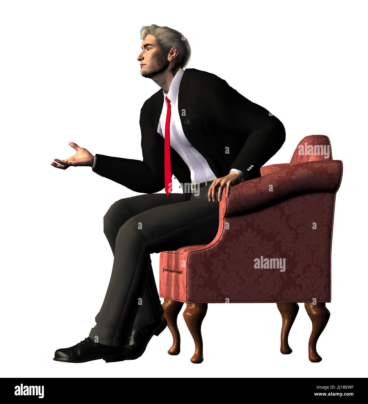 Businessman in office sitting on Cut Out Stock Images & Pictures - Alamy