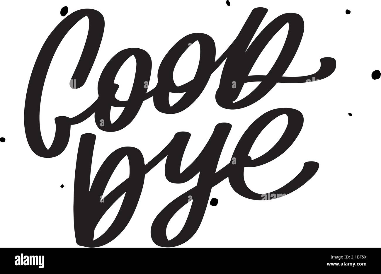 Good bye calligraphic lettering on yellow Stock Vector Image & Art - Alamy