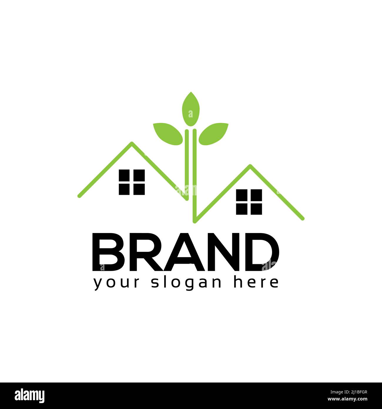 Cool house logo vector. Flat design. Vector Illustration on white ...