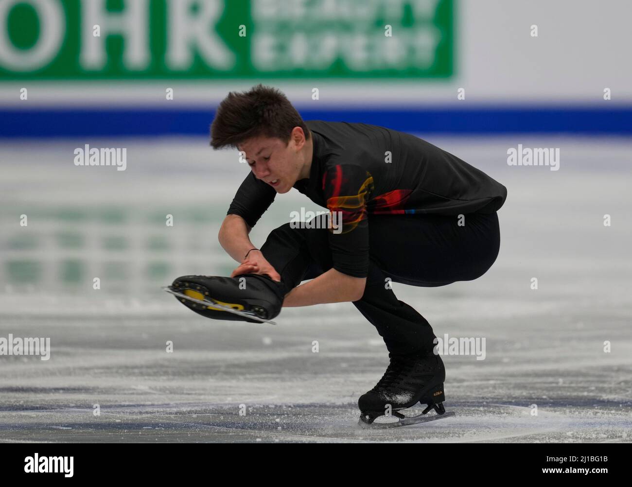 March 24, 2022: Adam Hagara from Slovakia during Mens Short Program ...