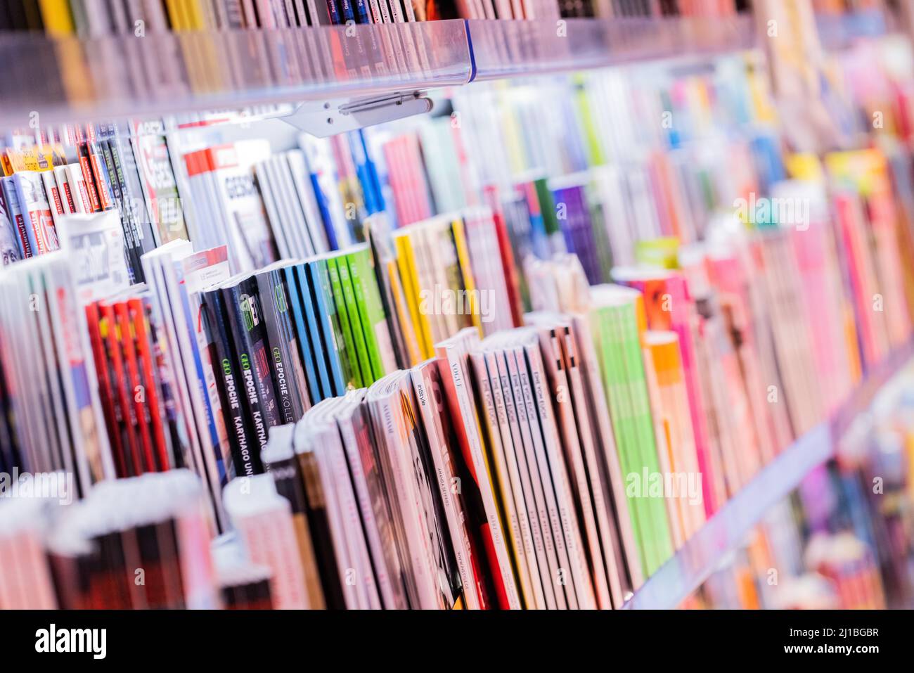 24 March 2022, North Rhine-Westphalia, Cologne: Magazines lie on ...