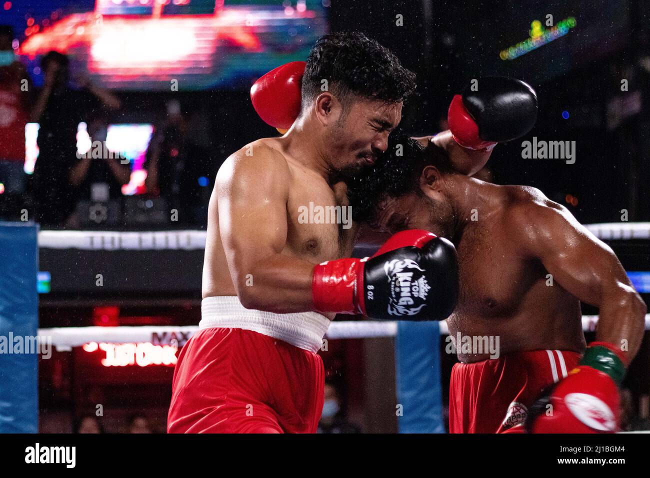 March 24, 2022, Kathmandu, NE, Nepal: Ajit Magar (L) from Nepal and MD ...