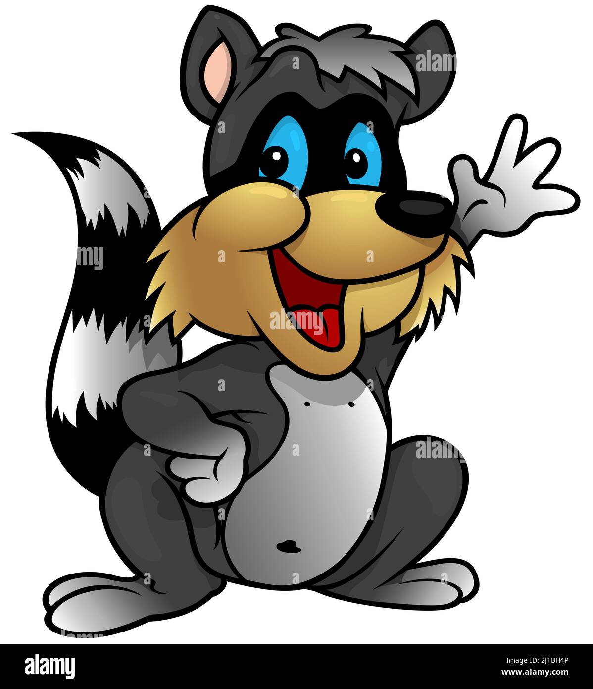 Raccoon with a Raised Paw Stock Vector Image & Art - Alamy