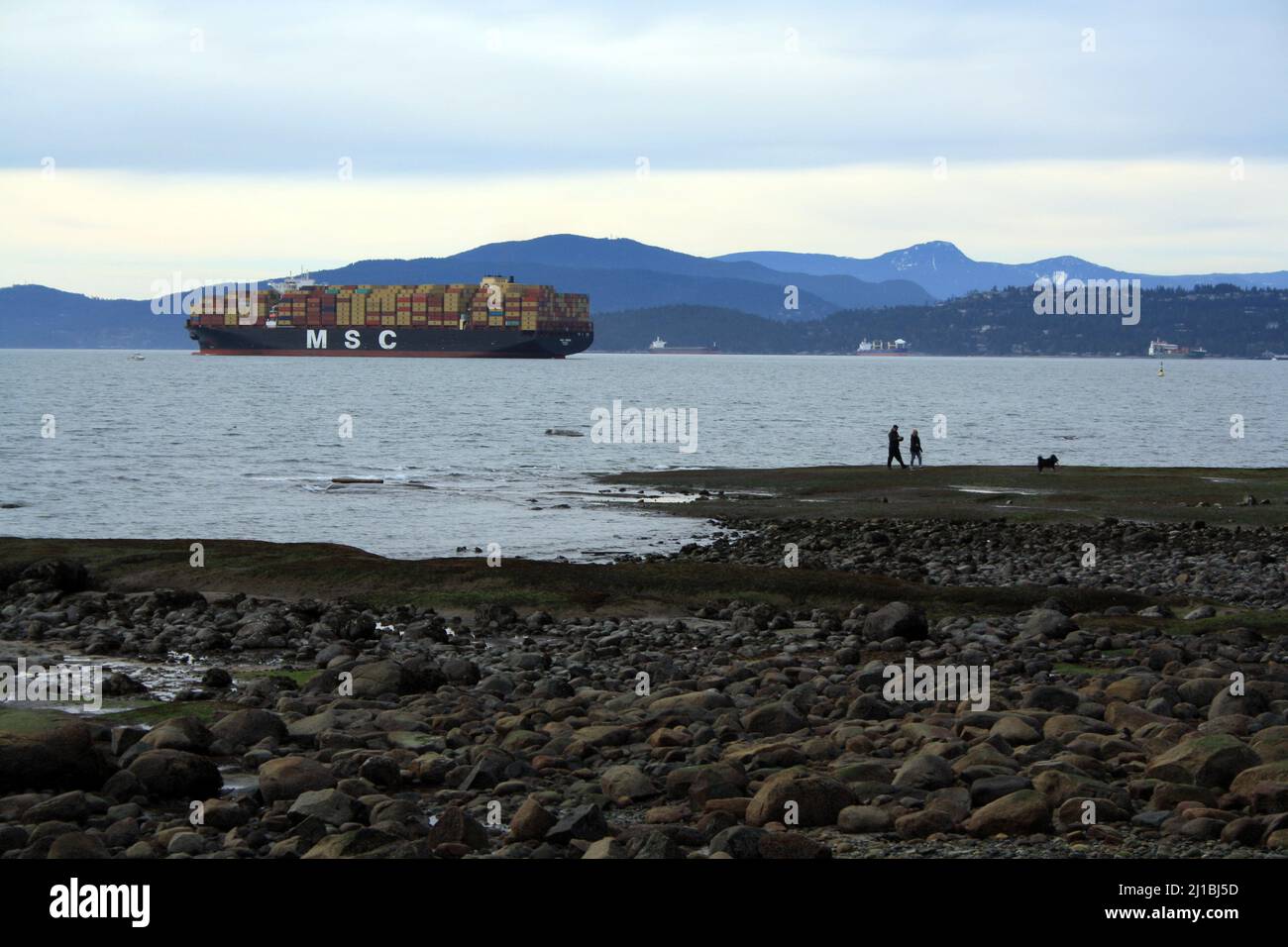 Container ship english bay hi-res stock photography and images - Alamy