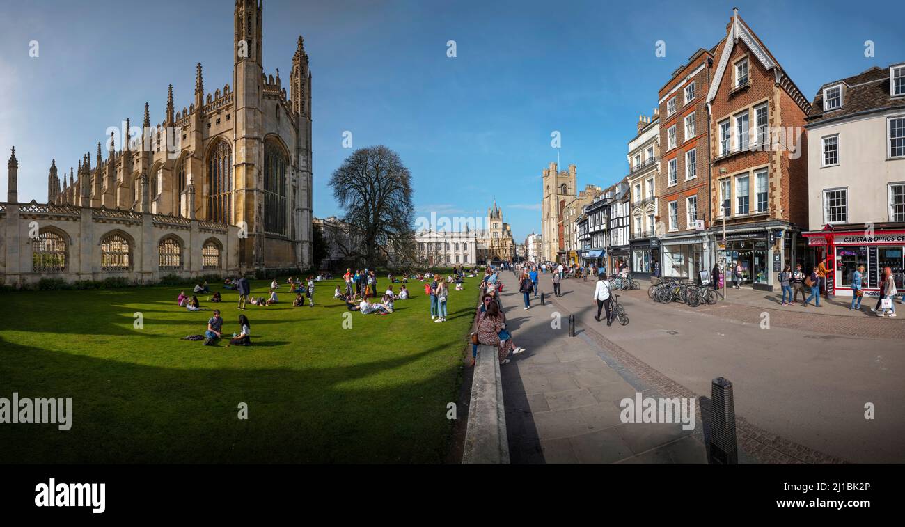 Cambridge Cambridgeshire England Spring Sunshine 22 March 2022 Enjoying ...