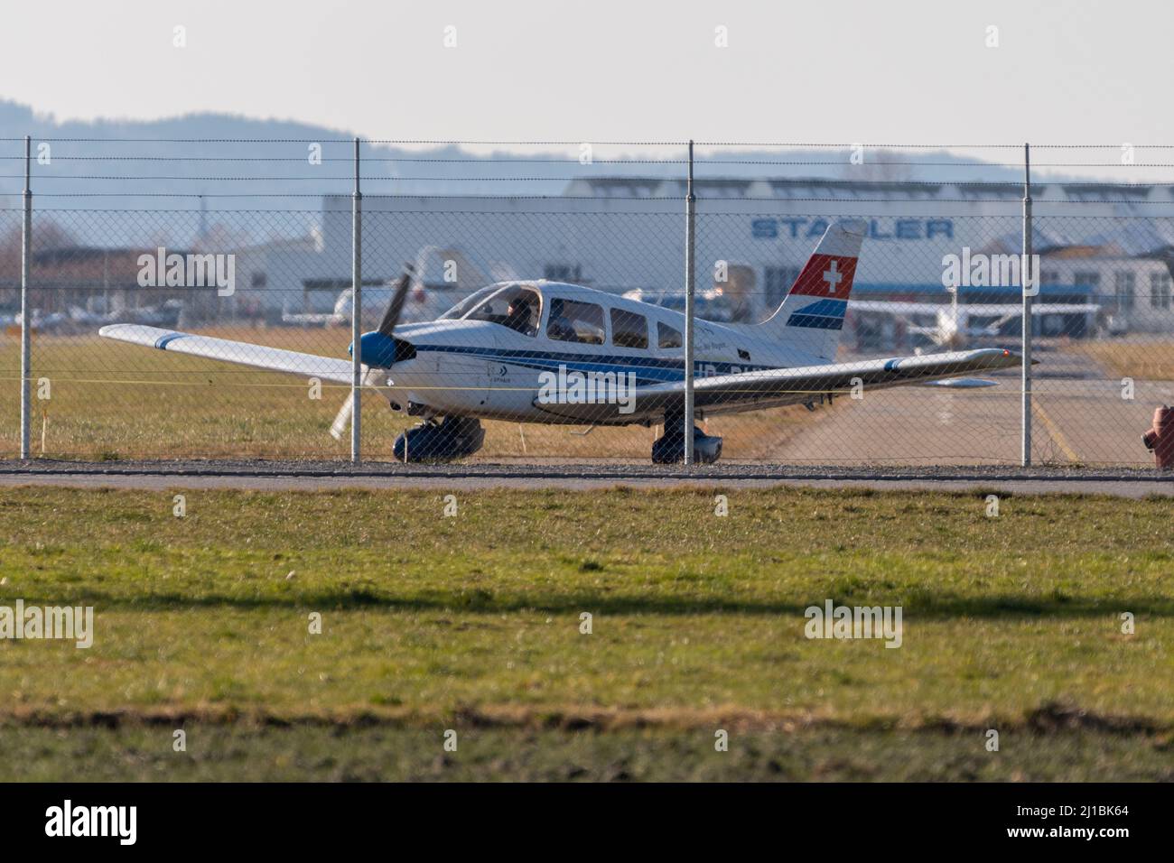 Saint Gallen, Altenrhein, Switzerland, February 12, 2022 Piper PA28-181 ...