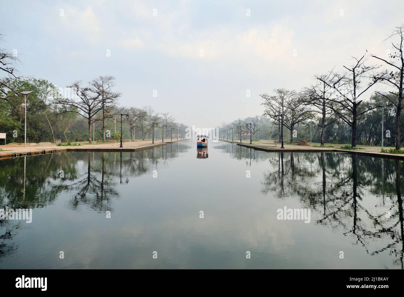 Boat arriving to Lumbini, Nepal; the birthplace of Siddhartha Gautama ...