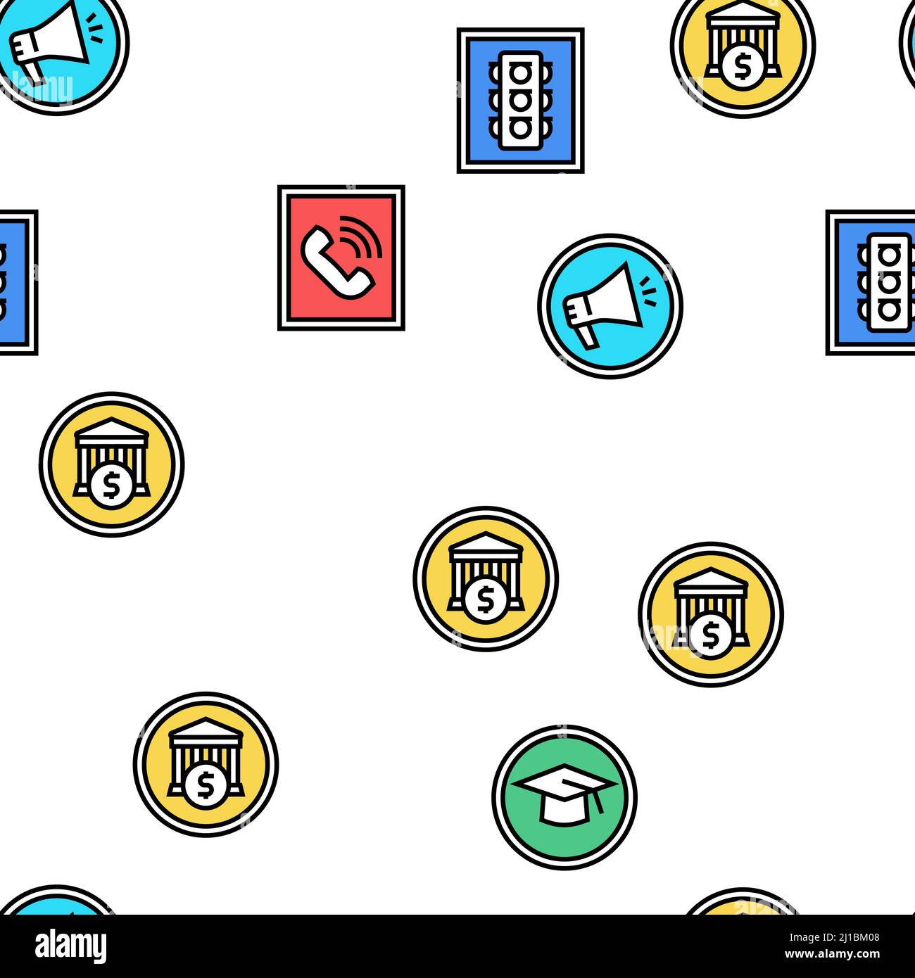 Public Service Signs Vector Seamless Pattern Stock Vector Image & Art ...