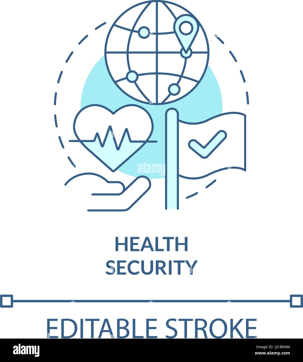 Health security turquoise concept icon Stock Vector Image & Art - Alamy